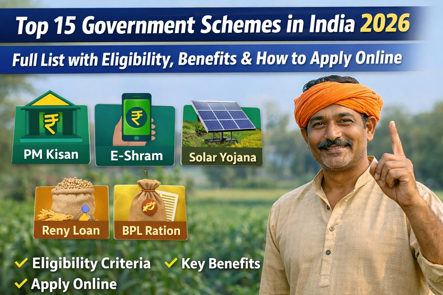 Top 15 Government Schemes in India 2026 – Full List with Eligibility ...